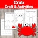 Crab Craft, Crab Activities, Ocean Animal Activities, Homeschool ...