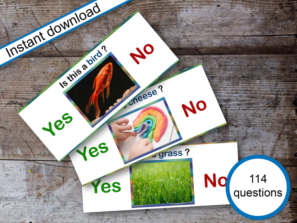 Yes or No Questions for Speech Therapy, Autism Activity, Non Verbal ...