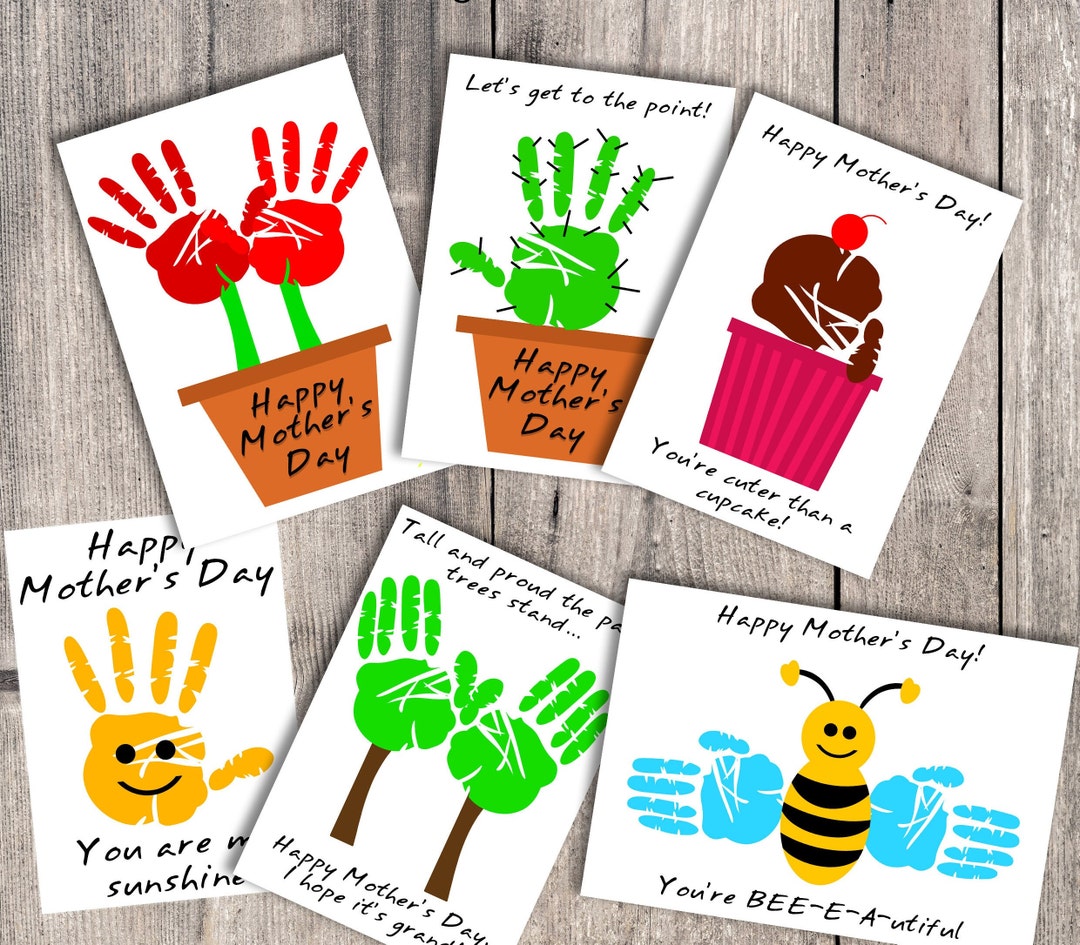 Mother's Day Handprint Art Puns Funny Mothers Day Gift Punny Gift - Etsy