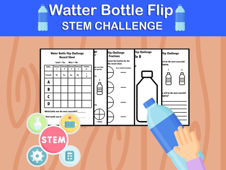 Water Bottle Flip STEM Challenge / End of the Year Activity / Game ...