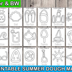 Summer Playdough Mats, Play Dough Fine Motor Skills, Playdough Mats ...