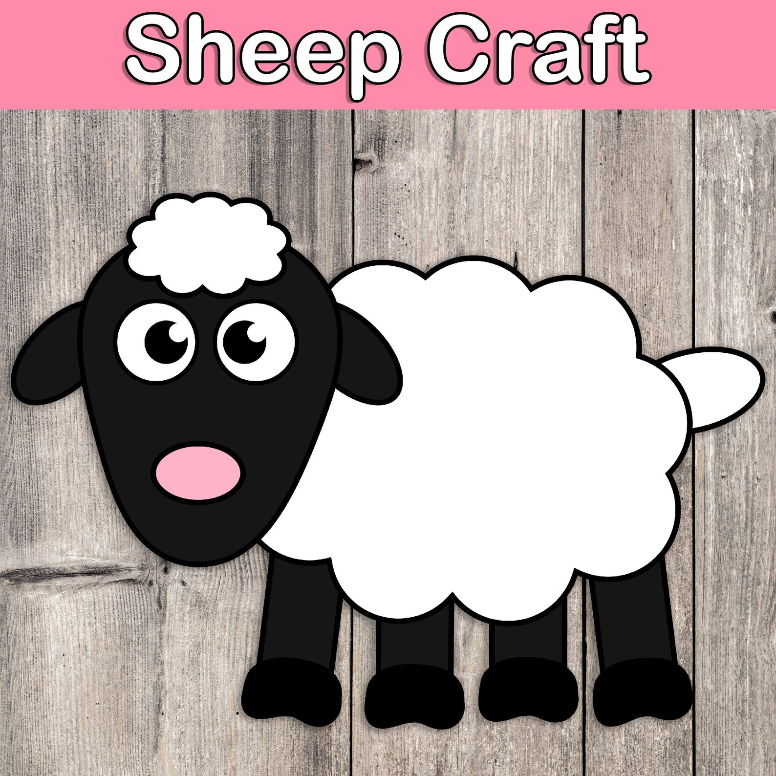 Sheep Craft, Farm Craft, Farm Animals, Montessori, Beginning Scissors ...