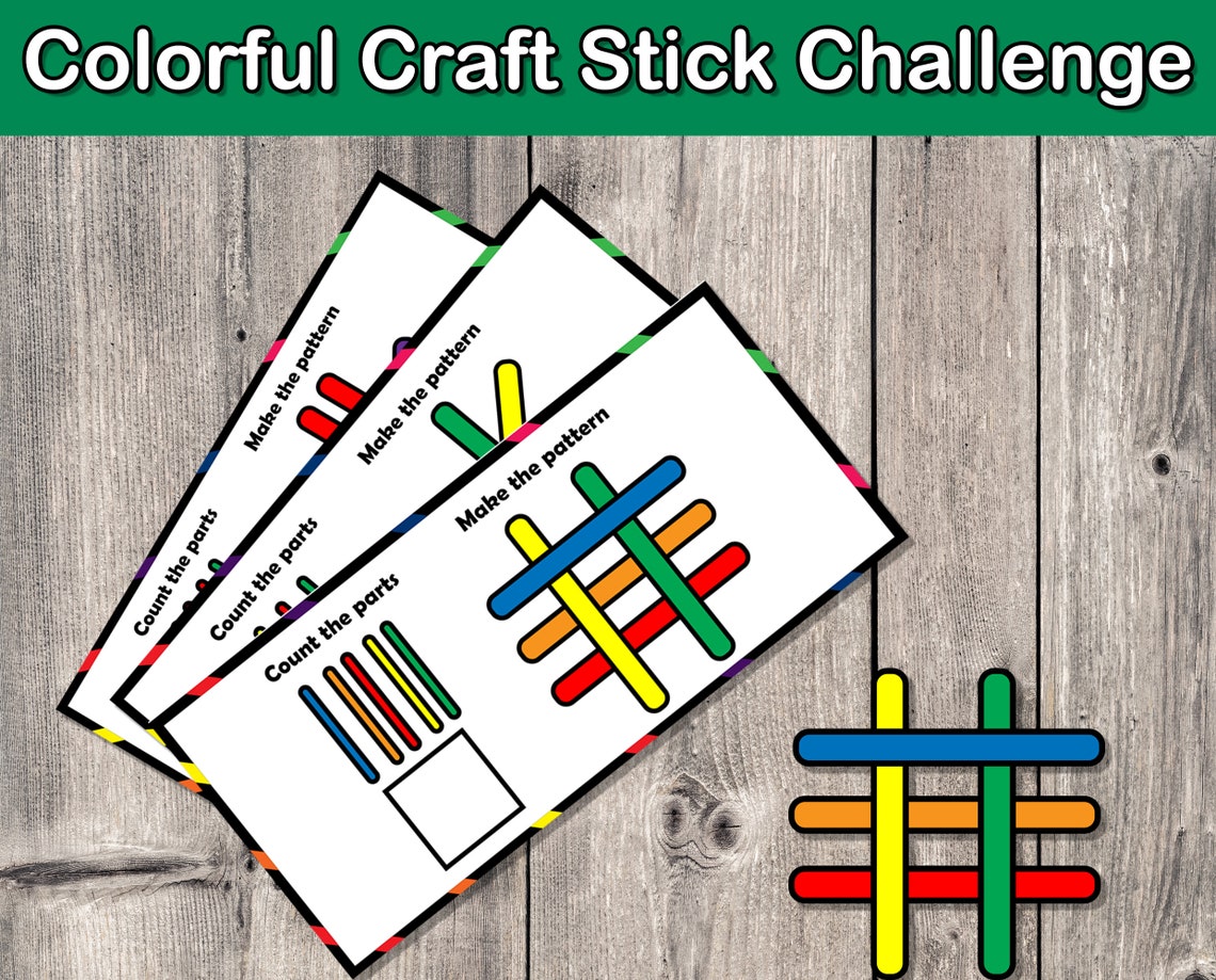 Montessori Printable Craft Sticks Preschool Activity Toddler Activities ...