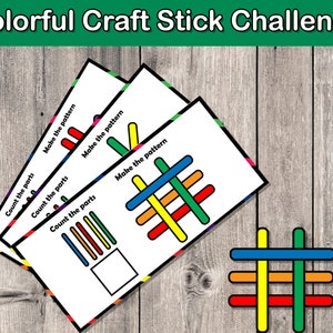 Montessori Printable Craft Sticks Preschool Activity Toddler Activities ...