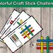 Montessori Printable Craft Sticks Preschool Activity Toddler Activities ...