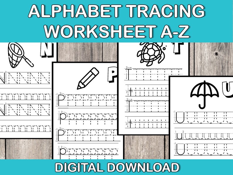 Alphabet Tracing Worksheets Handwriting Practice Preschool Worksheets ...