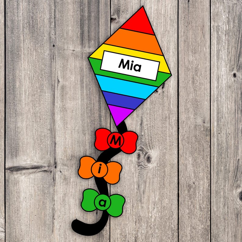 Kite Craft, Spring Craft, Rainbow Name Craft, Back to School ...