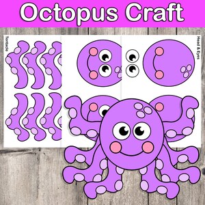 Octopus Craft, Ocean Animal Printables, Homeschool Printables, Summer ...