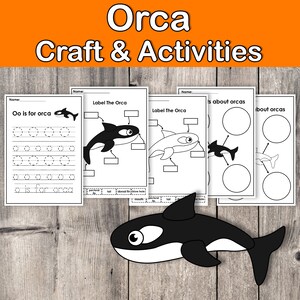 Orca Craft, Killer Whale Craft, Ocean Animal, Fine Motor Practice ...