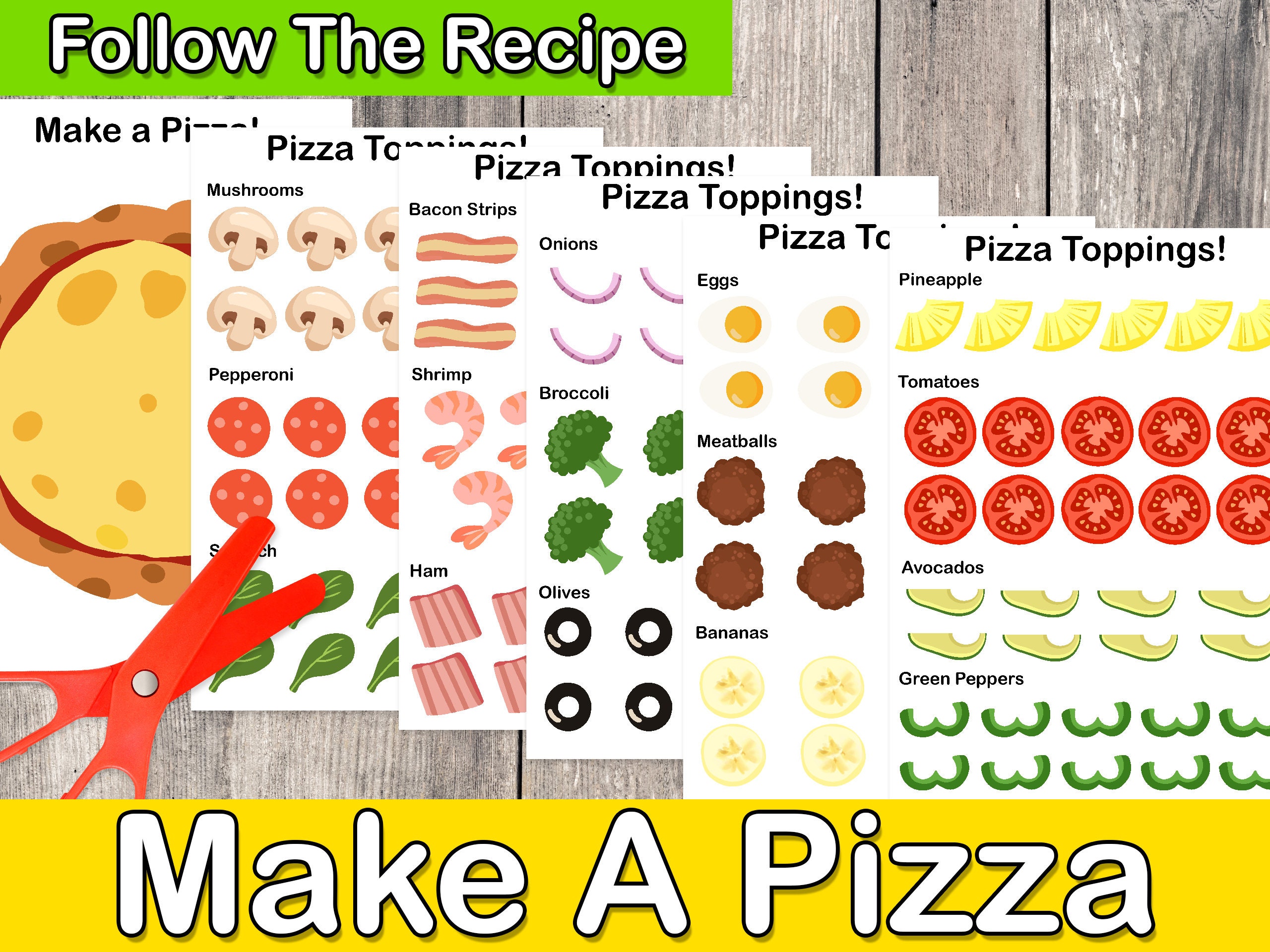 Make A Pizza, Pretend Play, Toddler Activities, Busy Book, Homeschool ...
