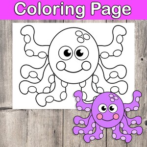 Octopus Craft, Ocean Animal Printables, Homeschool Printables, Summer ...