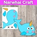 Narwhal Craft - Ocean Animal - Fine Motor Practice- Cutting Practice ...