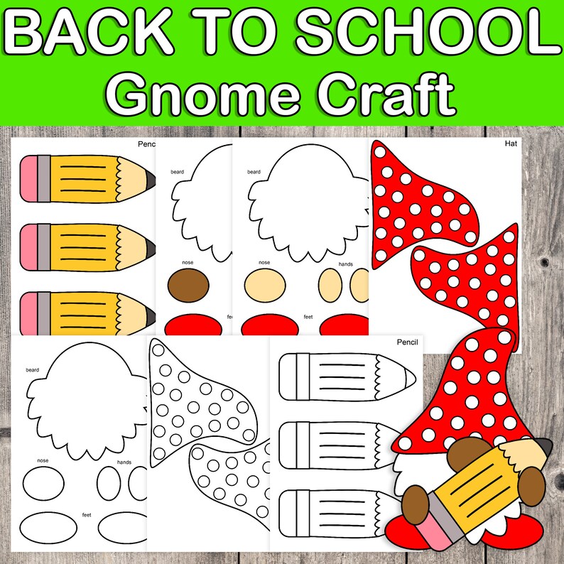 Back to School Craft, Gnome Craft, School Gnomes, Bulletin Board Decor ...