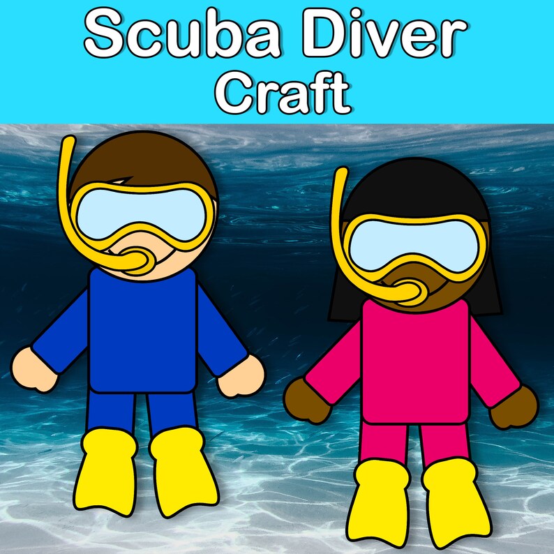 Scuba Diver Craft, Homeschool Activity, Summer School, End of the Year ...