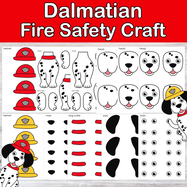Fire Saftey Craft, Dalmatian Craft, Dog Craft, Kindergarten Activities ...