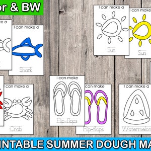 Summer Playdough Mats, Play Dough Fine Motor Skills, Playdough Mats ...