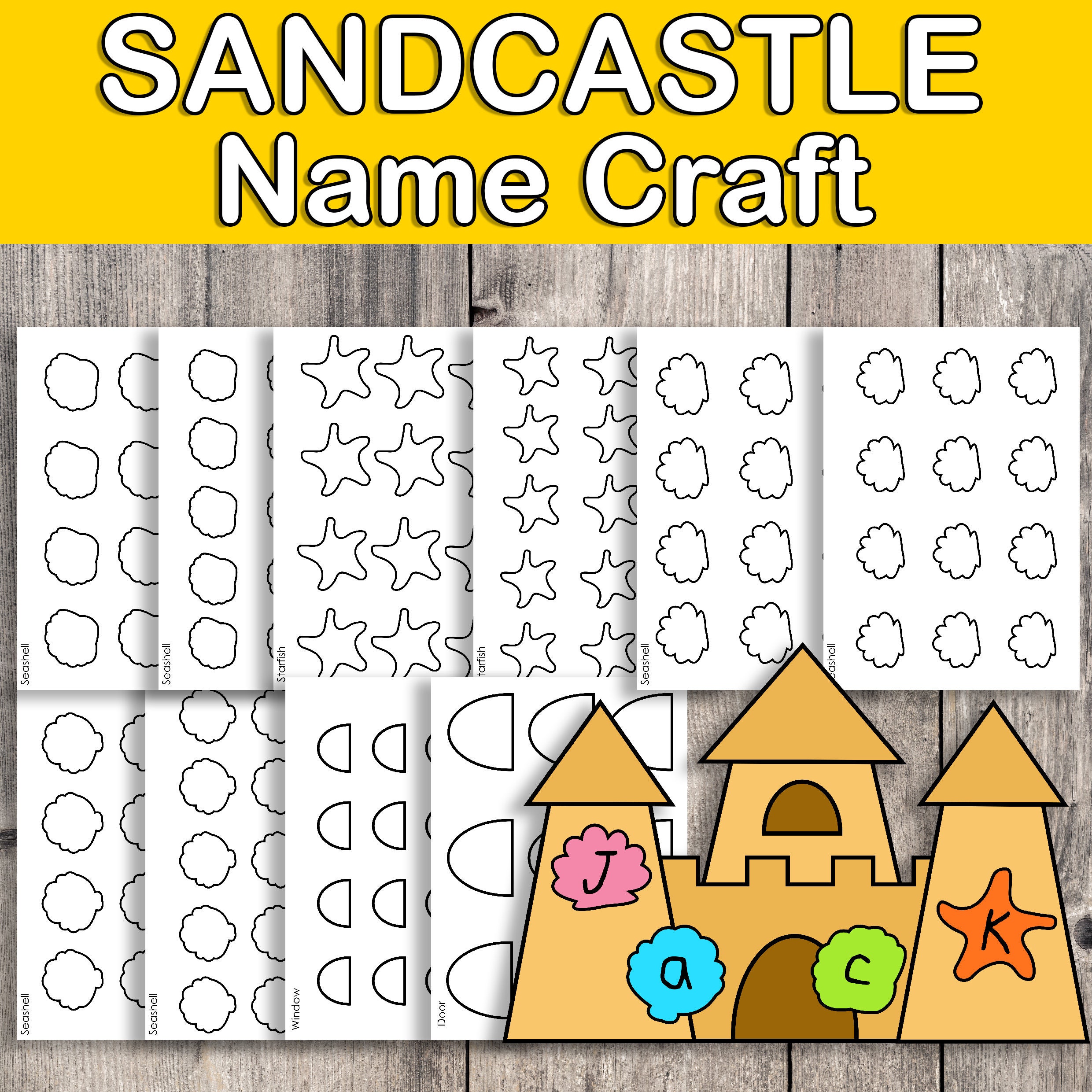 Sandcastle Craft, Summer Craft, Name Craft, Homeschool Activity ...
