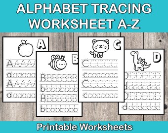Alphabet Tracing Worksheet Preschool Alphabet Worksheets Traceable ...