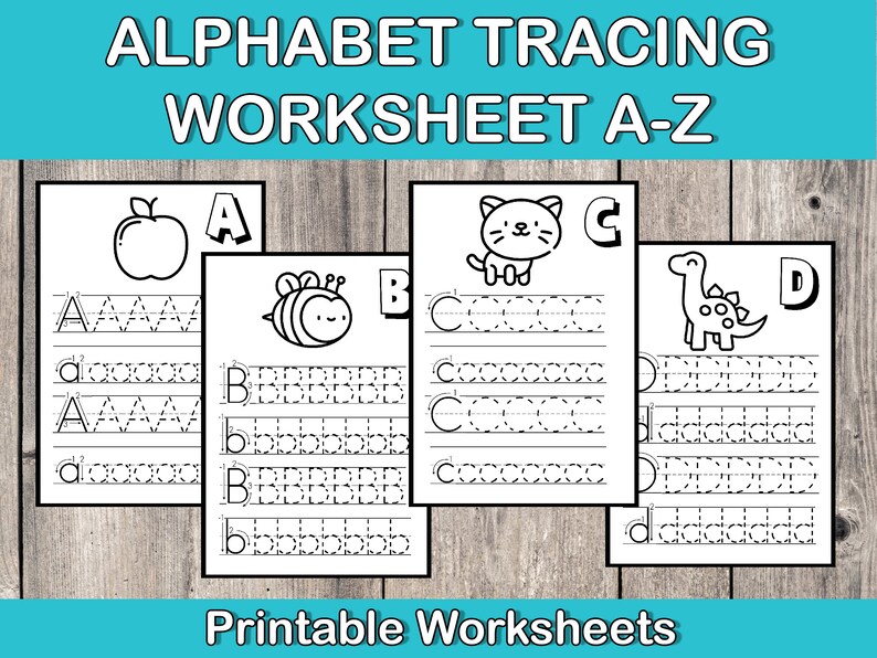 Alphabet Tracing Worksheets Handwriting Practice Preschool Worksheets ...