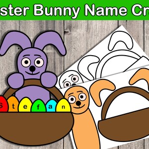 Easter Bunny Name Craft, Activity for Kindergarten Students, Name ...
