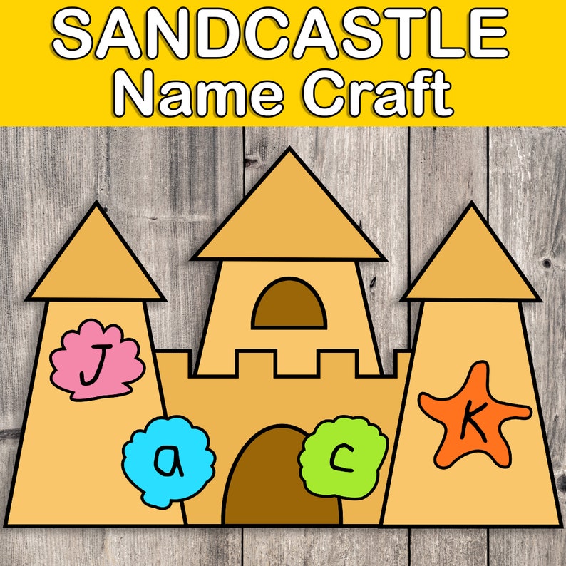 Sandcastle Craft, Summer Craft, Name Craft, Homeschool Activity ...