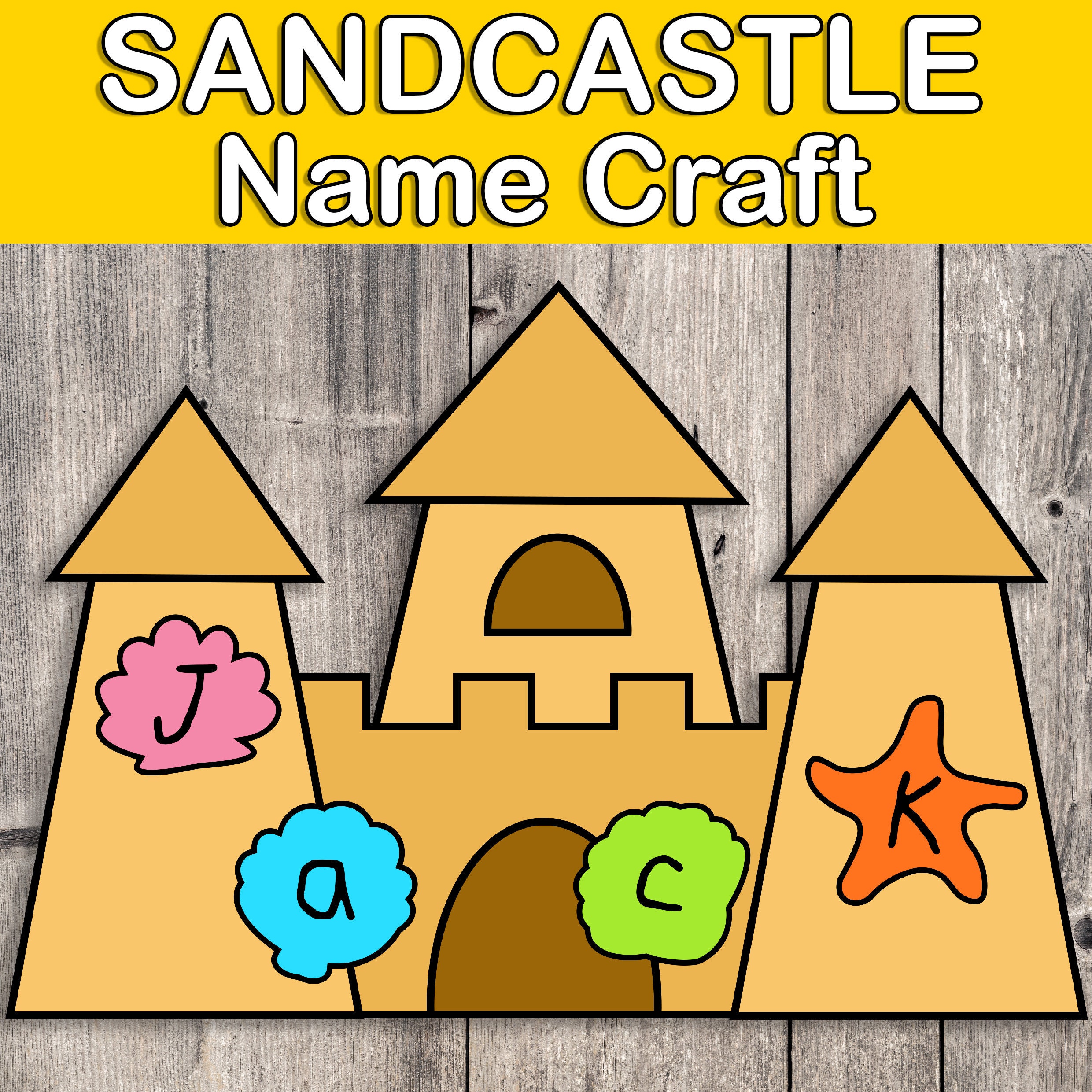 Sandcastle Craft, Summer Craft, Name Craft, Homeschool Activity ...