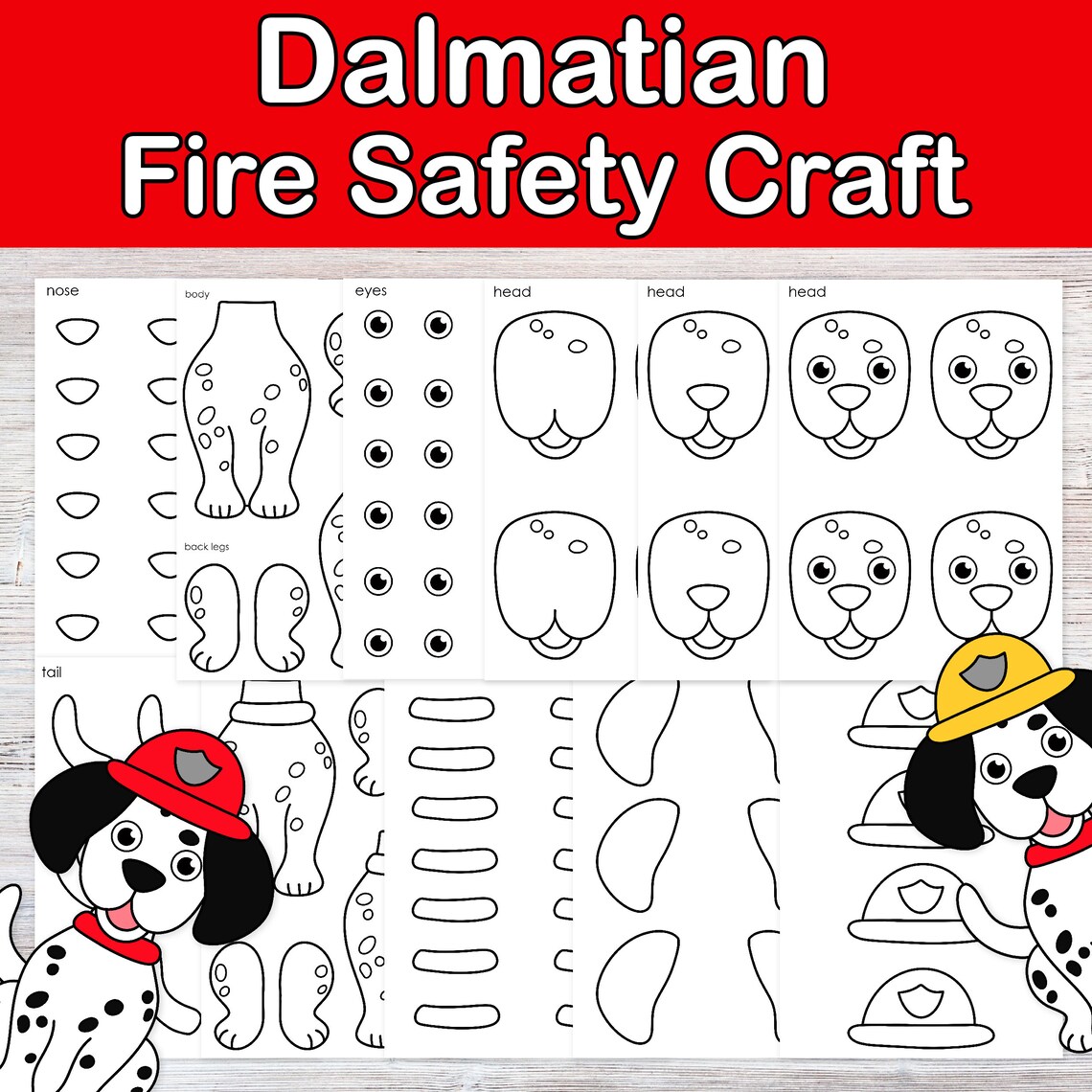 Dalmatian Craft, Homeschool Activity, Summer School, Bulletin Board ...