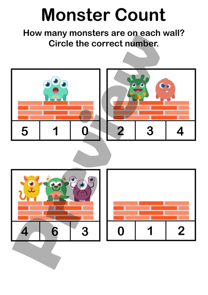 Math Activities for Kindergarten - Monster Mathematics - Math ...