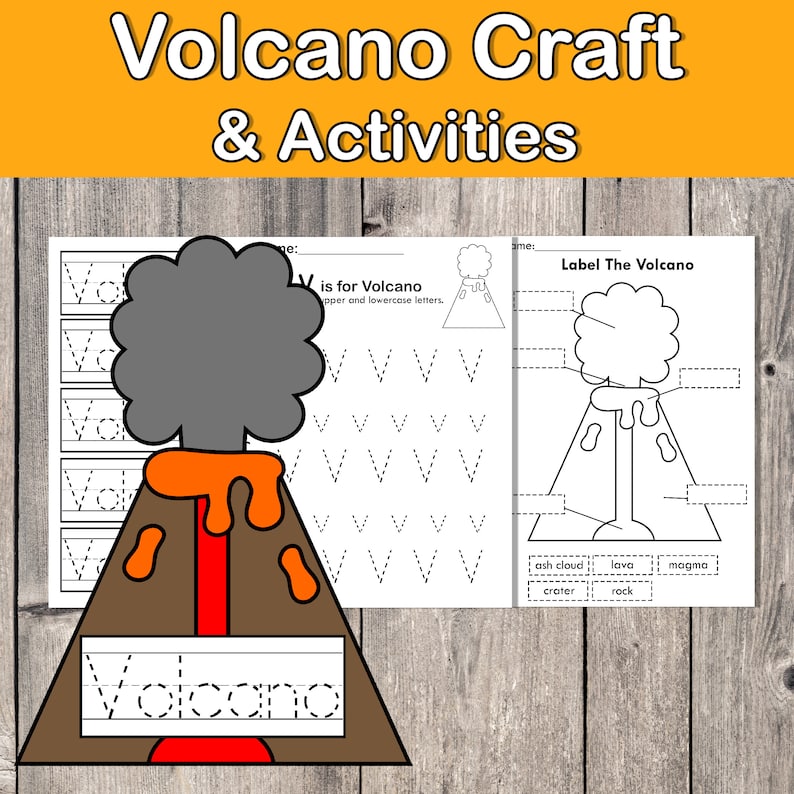 Volcano Craft, Landforms, Science Activity, Volcano Craft for Kids ...