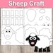 Sheep Craft, Farm Craft, Farm Animals, Montessori, Beginning Scissors ...