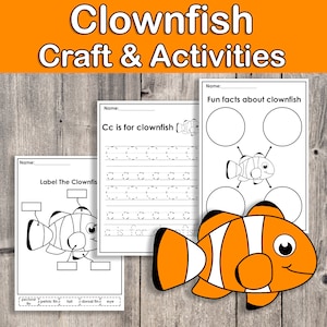 Clownfish Printable Crafts, Homeschool Activities, Crafts for Kids ...