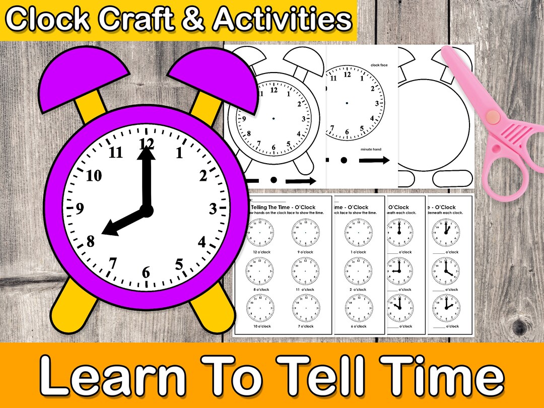 Telling Time, Telling Time to the Hour, Telling Time Practice ...