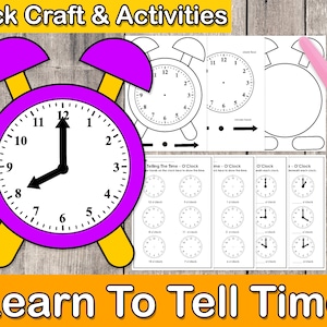 Telling Time, Telling Time to the Hour, Telling Time Practice ...