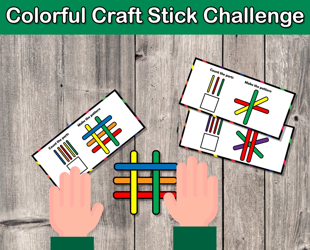 Montessori Printable Craft Sticks Preschool Activity Toddler Activities ...