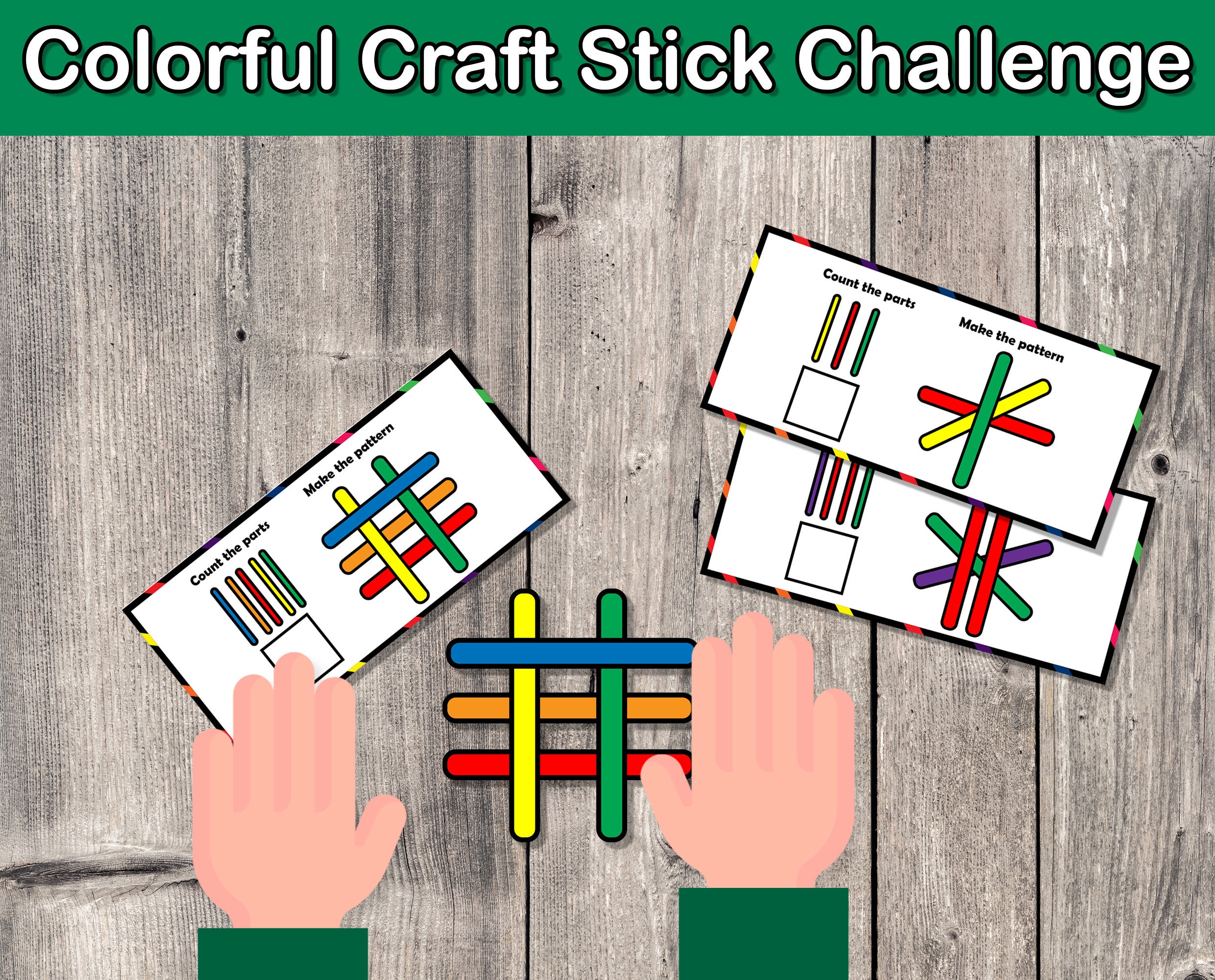 Montessori Printable Craft Sticks Preschool Activity Toddler Activities ...