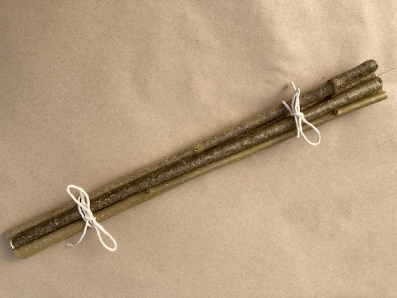 Natural English Hazel Sticks packs of 5 Wood Craft Art - Etsy UK