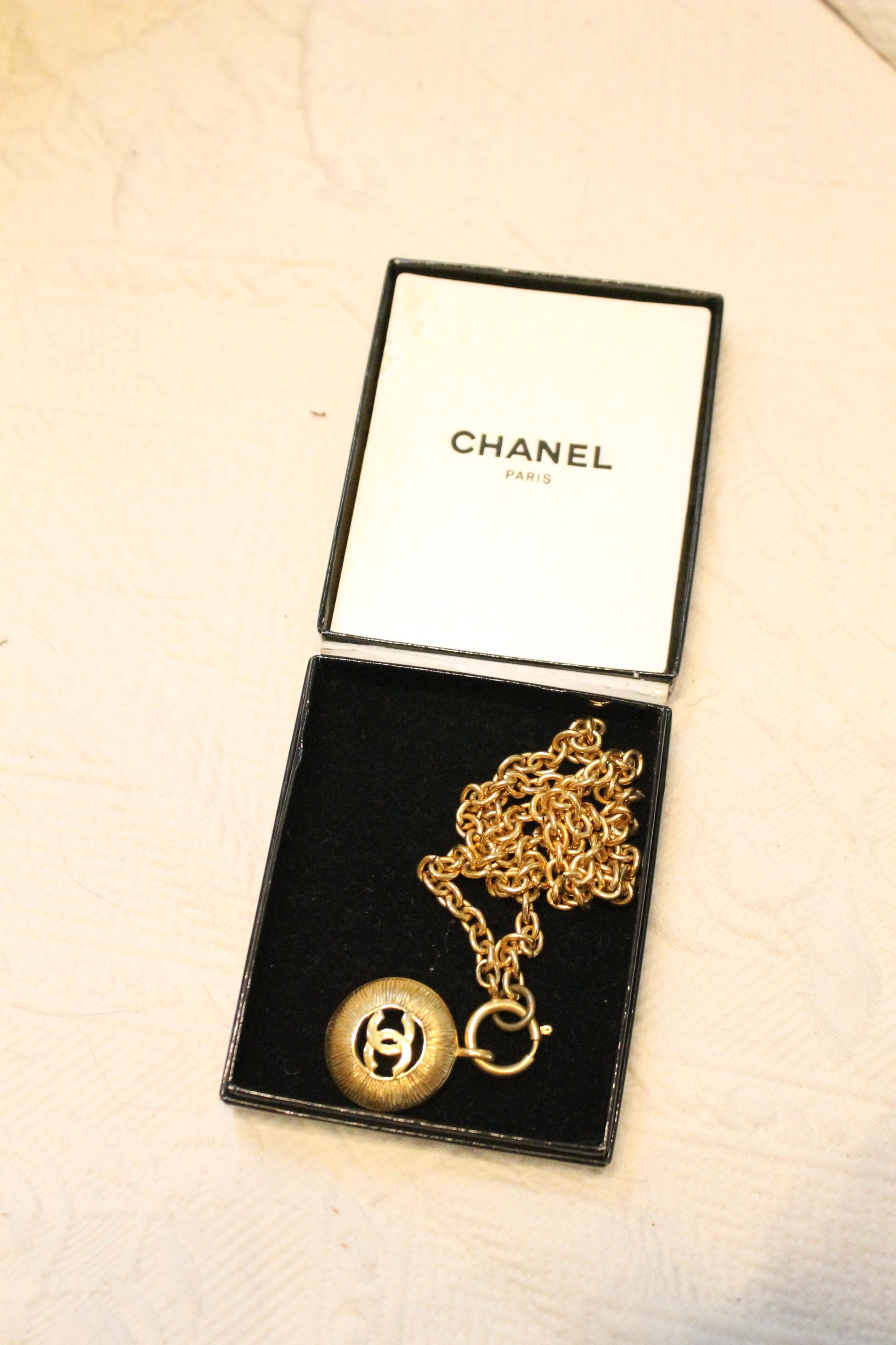 Chanel Double CC Gold Metal Necklace - Etsy