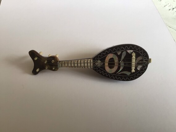 Antique Tortoiseshell and Abalone Miniature Mandolin - Etsy