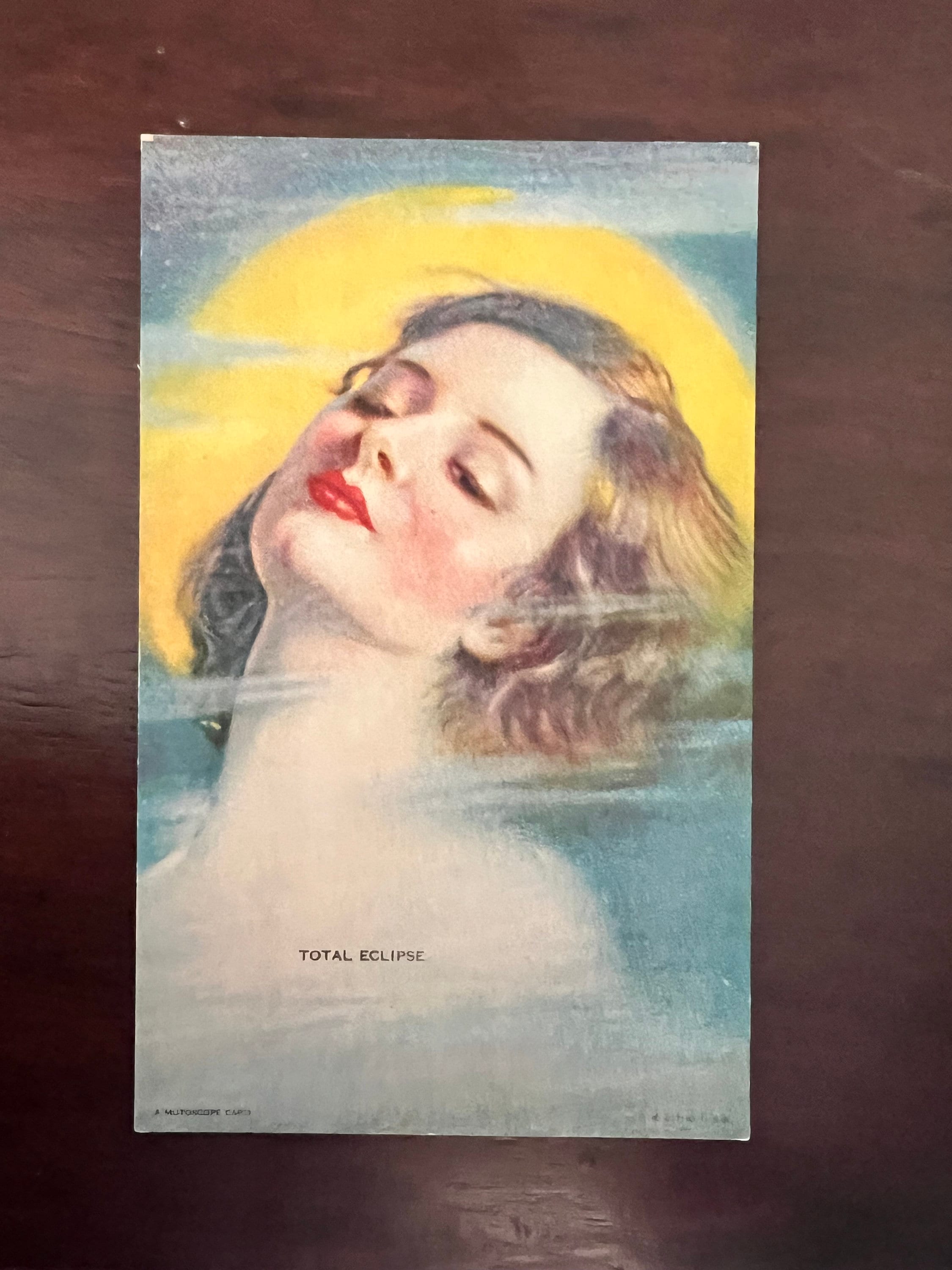 1940's Vintage Mutoscope Card "total Eclipse" - Etsy