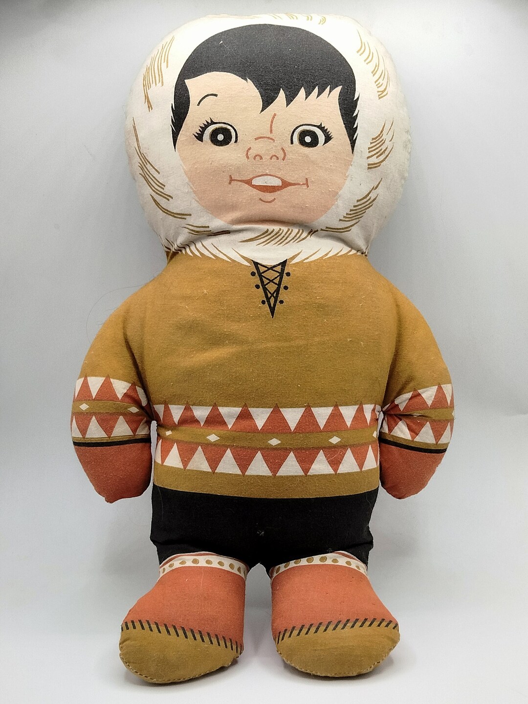 Adorable Vintage Cloth Stuffed Eskimo Doll - Etsy