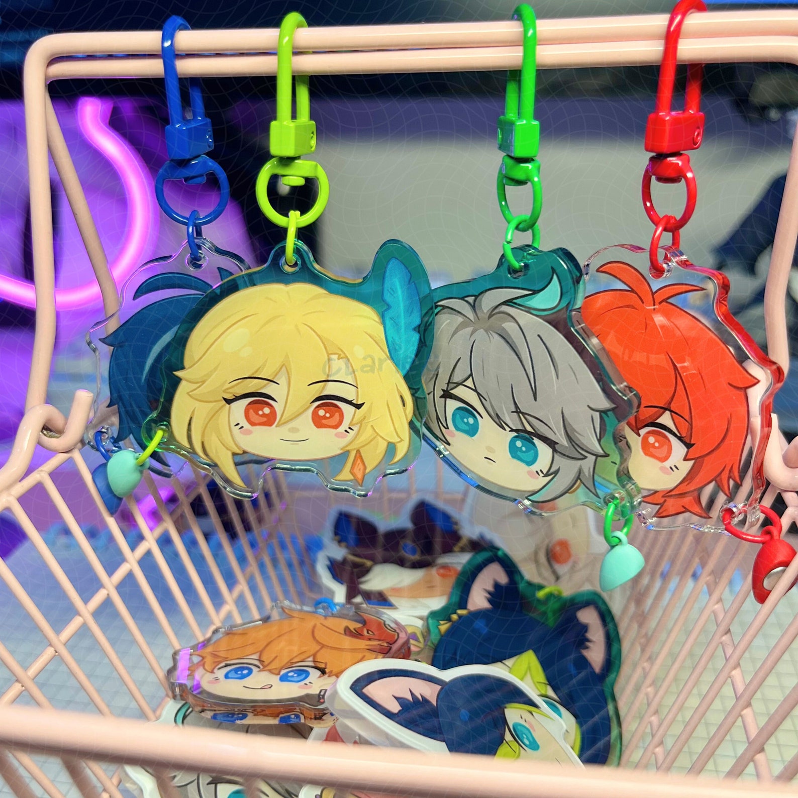 Genshin Impact Neuvillette & Wriothesley Matching Keychain, Couple Best ...