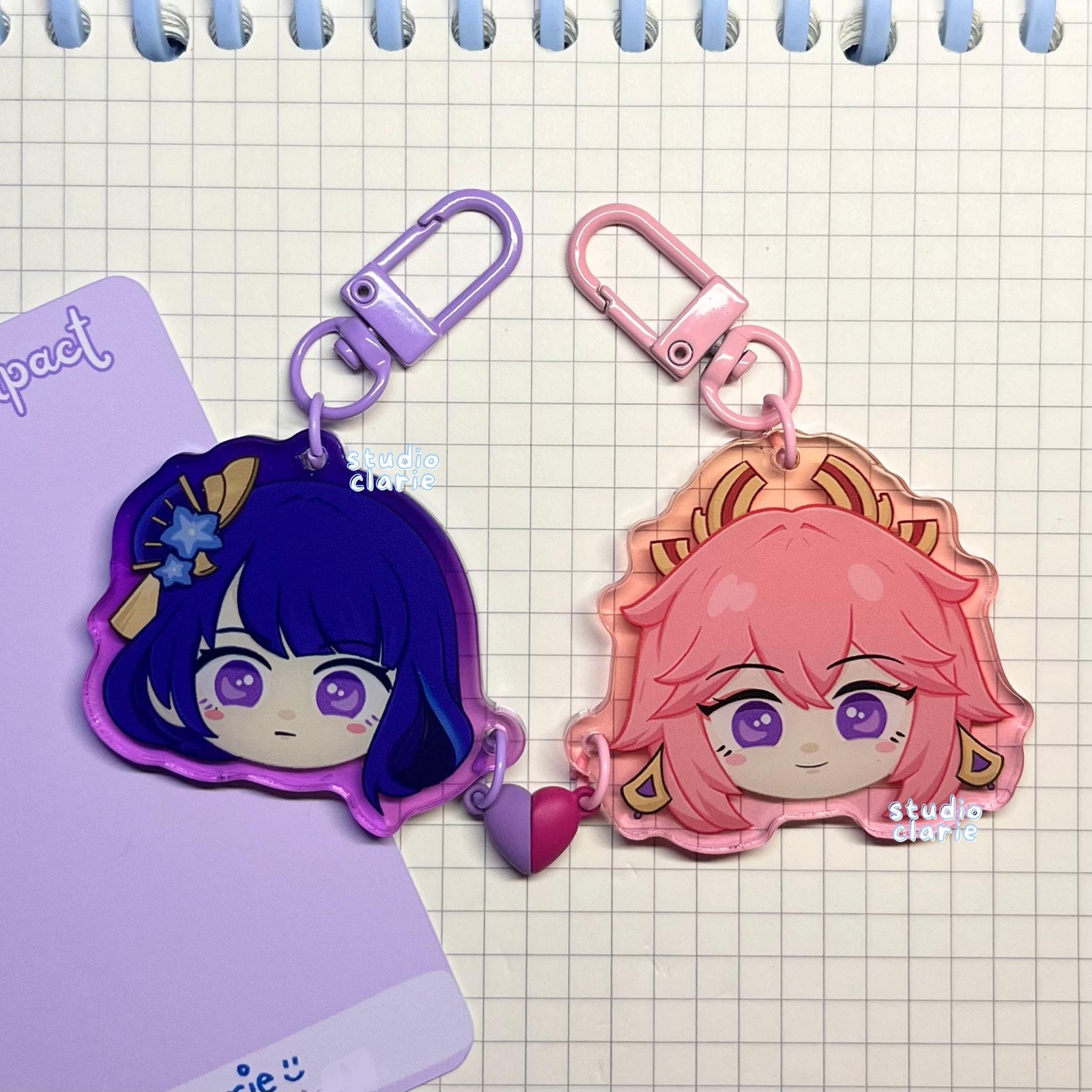 Genshin Impact Yae Miko & Ei Raiden Shogun Matching Keychain - Etsy