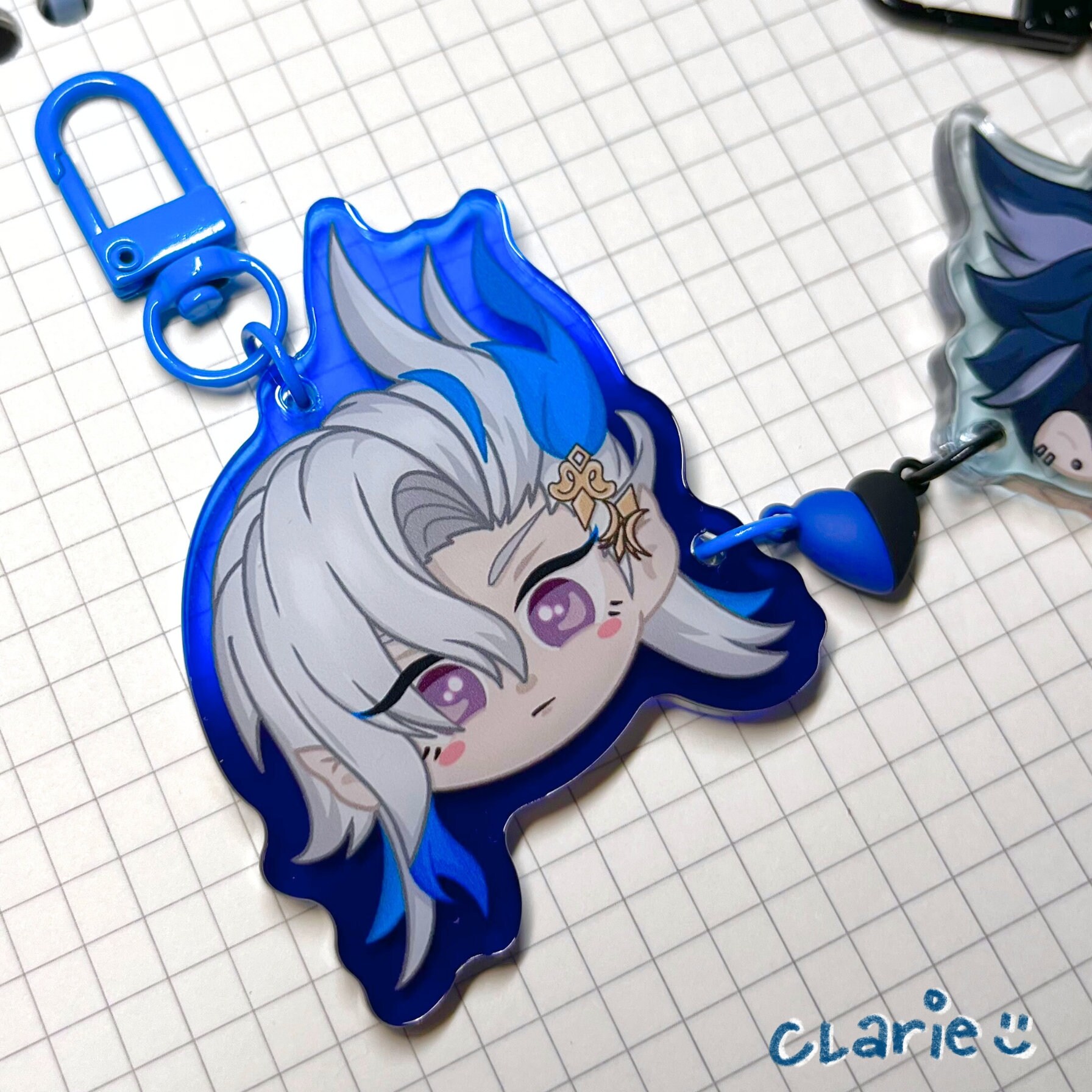 Genshin Impact Neuvillette & Wriothesley Matching Keychain, Couple Best ...