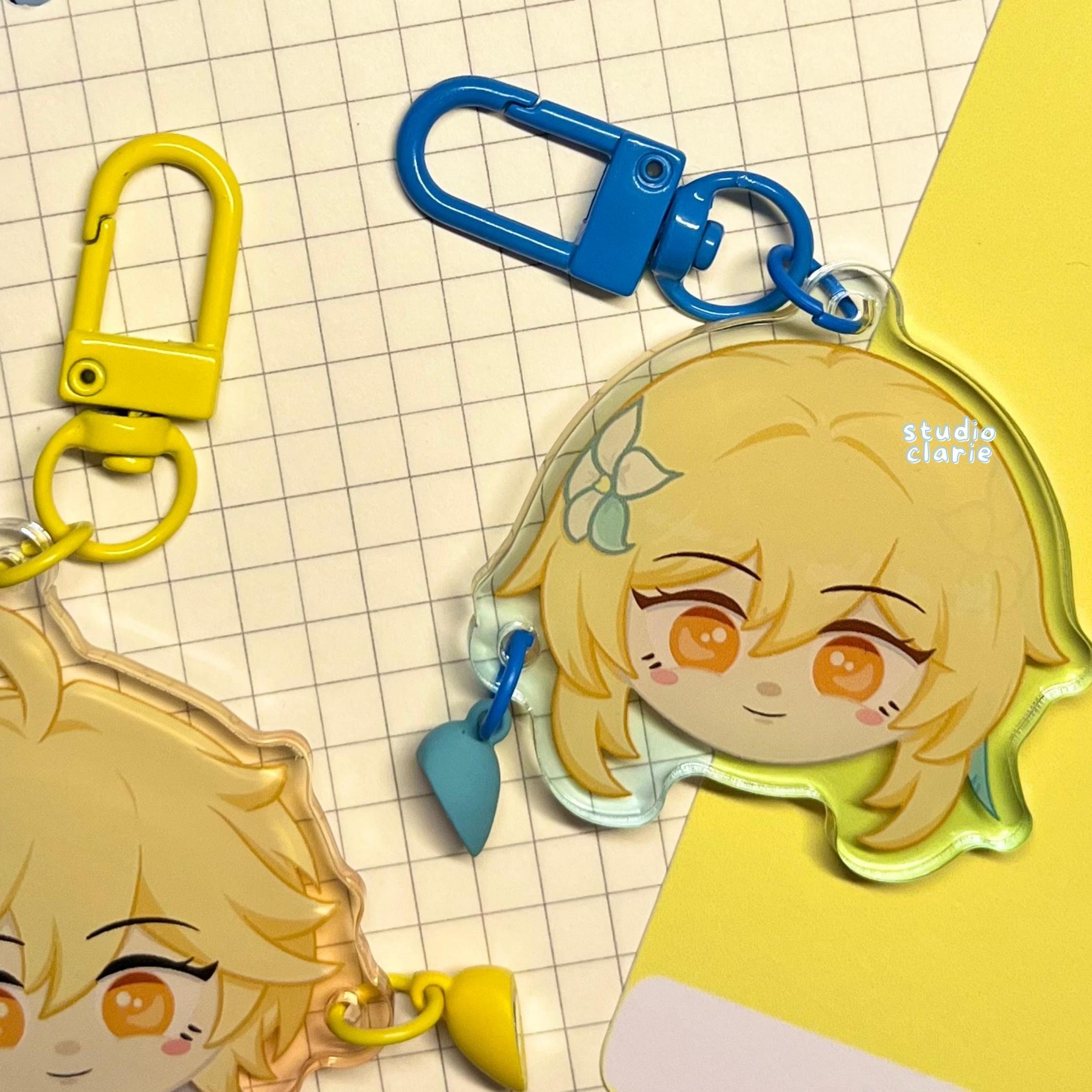 Genshin Impact Lumine & Aether Traveler Matching Keychain, Best Friend ...