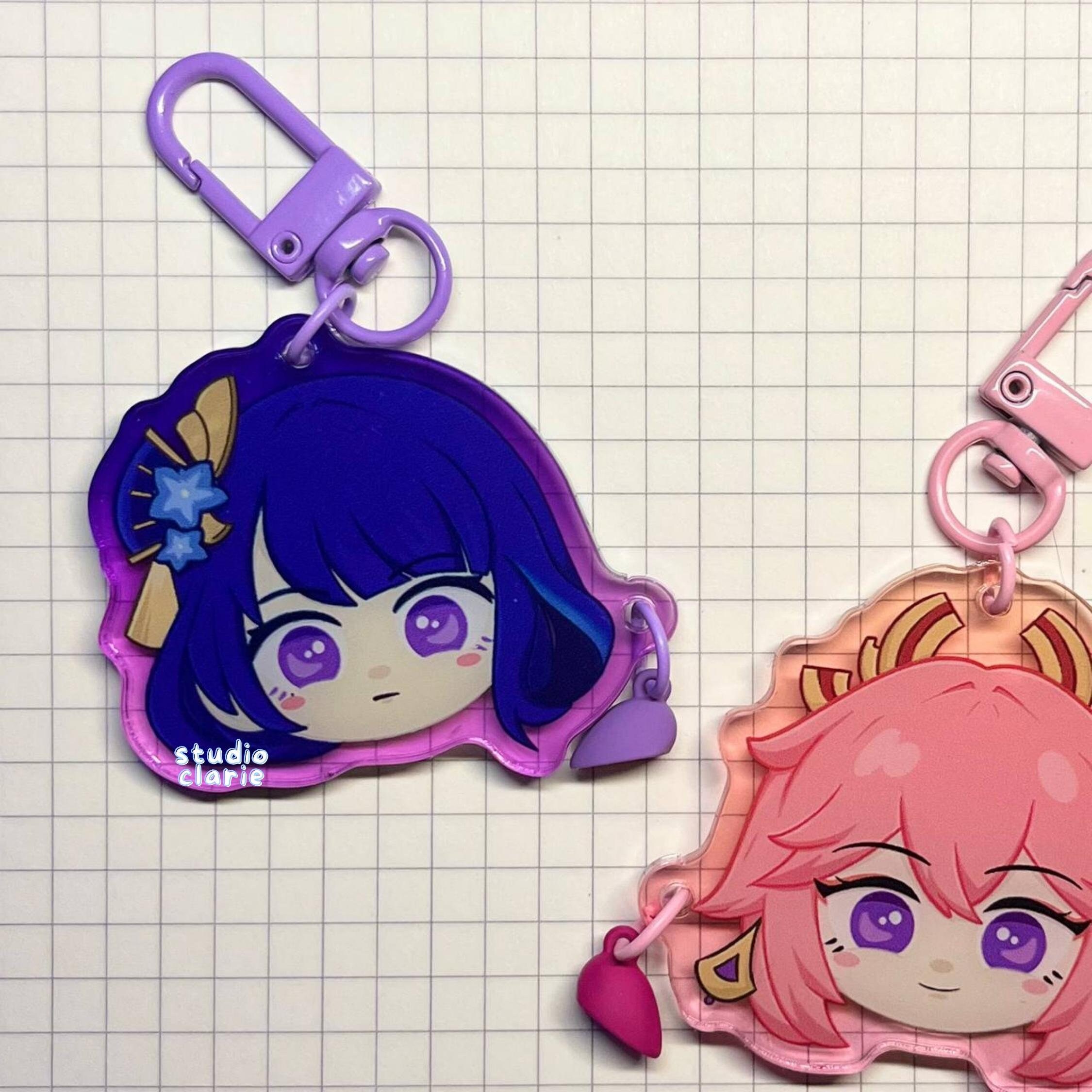 Genshin Impact Yae Miko & Ei Raiden Shogun Matching Keychain - Etsy