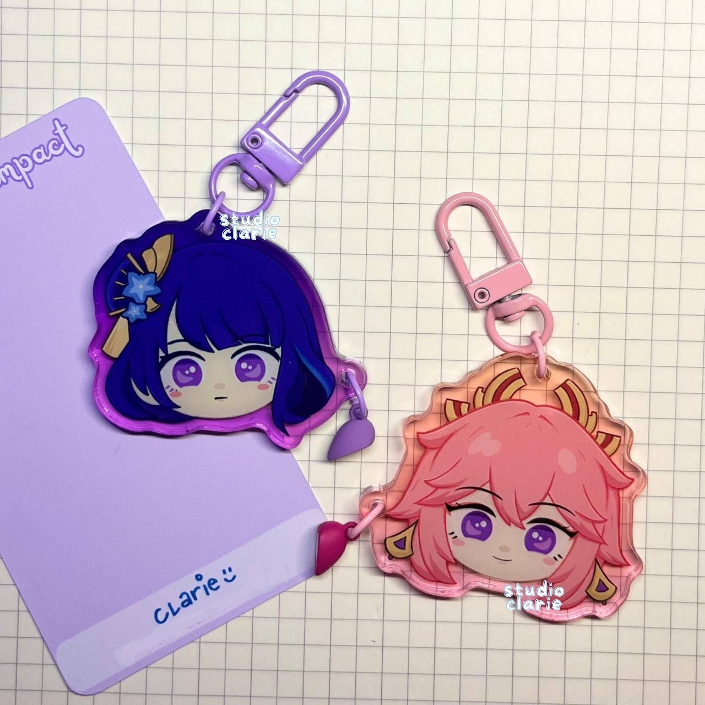 Genshin Impact Yae Miko & Ei Raiden Shogun Matching Keychain - Etsy