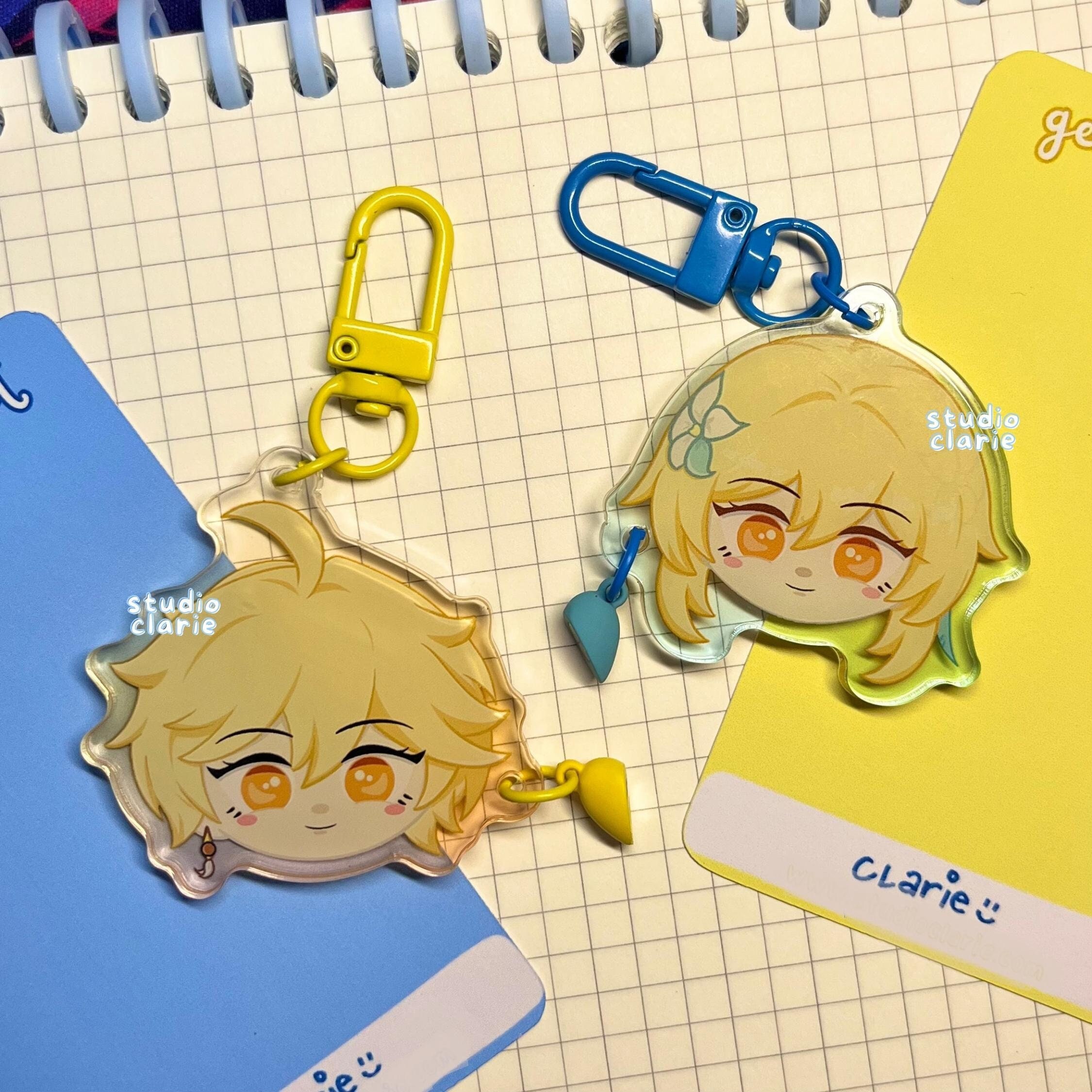 Genshin Impact Lumine & Aether Traveler Matching Keychain, Best Friend ...