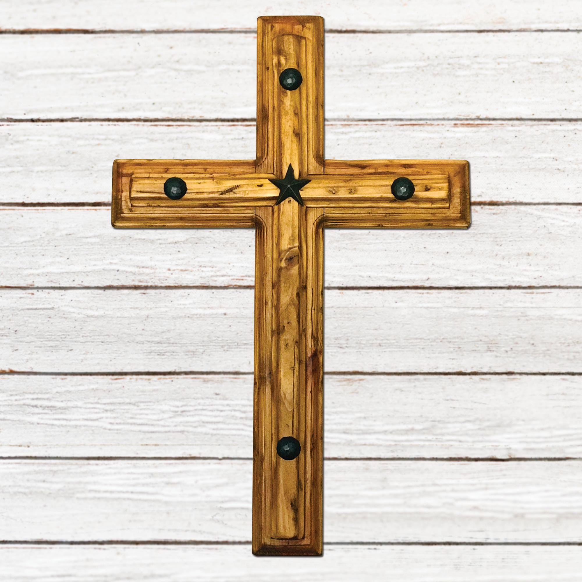 Handmade Wooden Cross Christian Wall Art, Rustic Southwestern Farmhouse ...