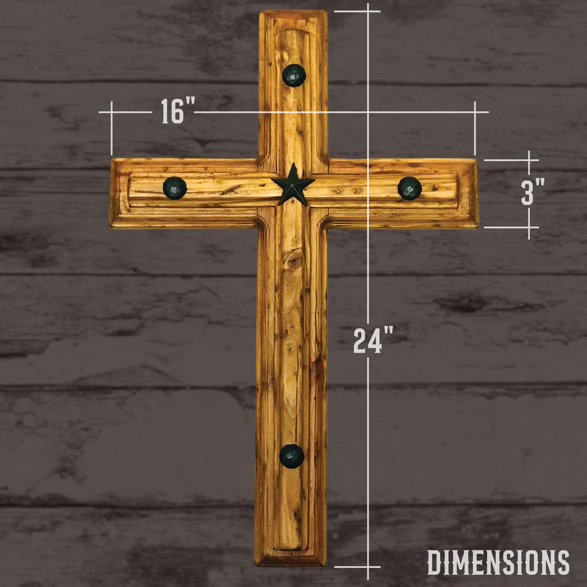 Handmade Wooden Cross Christian Wall Art, Rustic Southwestern Farmhouse ...