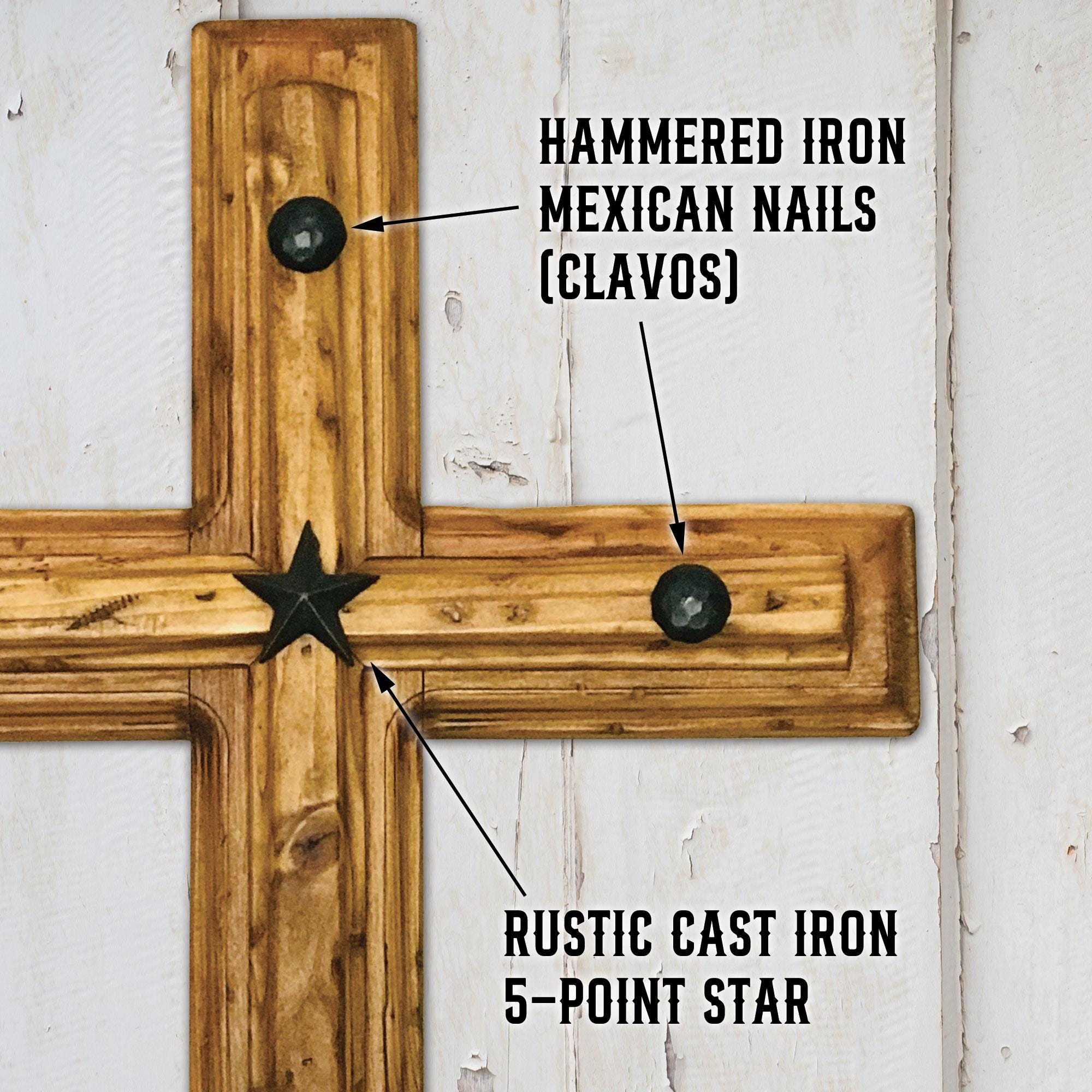 Handmade Wooden Cross Christian Wall Art, Rustic Southwestern Farmhouse ...